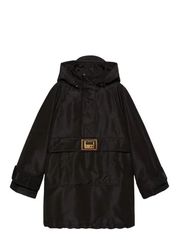 Gucci Glitter-logo Hooded Jacket - Black