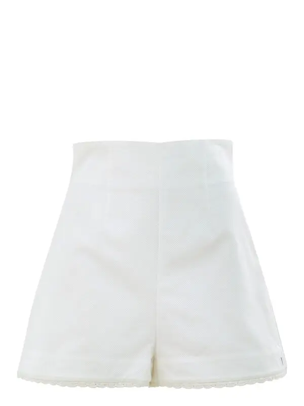 Zimmermann Maxine Embroidered Shorts - Ivory