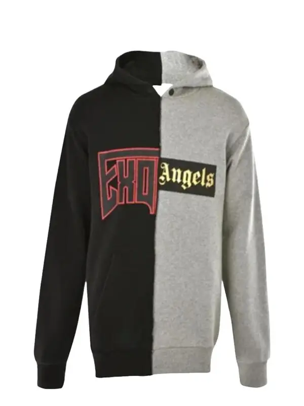 Palm Angels Printed Hoodie - Black