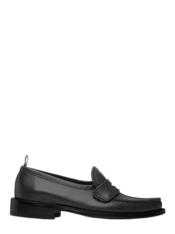 Thom Browne Pleated Varsity Loafers - Medium Gray