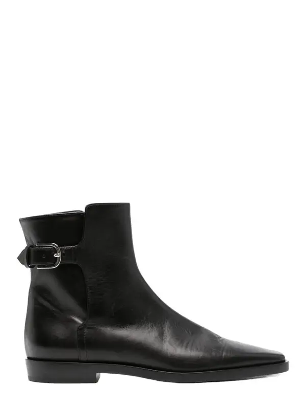 TOTEME Belted Square Toe Boots - Black