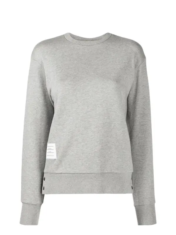 Thom Browne Logo Patch Sweatshirt - Light Gray