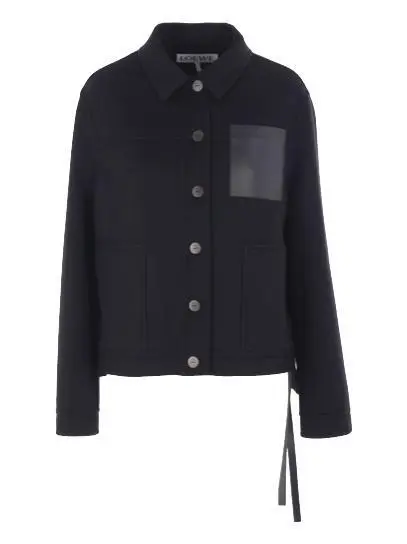 Loewe Button-fastening Multi-pocket Jacket - Black