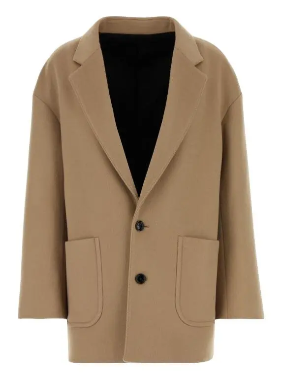 Celine Lapel Long-sleeved Coat - Brown
