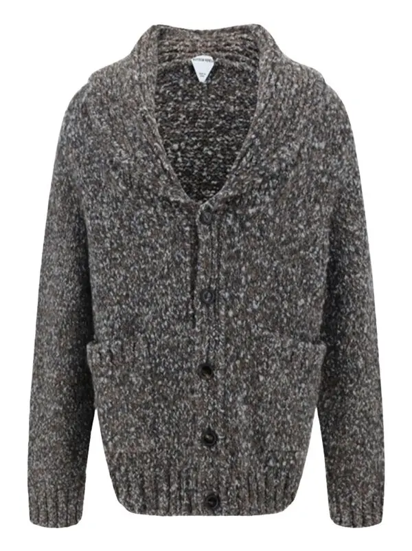 Bottega Veneta V-neck Knitted Cardigan - Gray