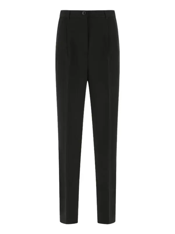 Tory Burch Front Pleat Slim Trousers - Black