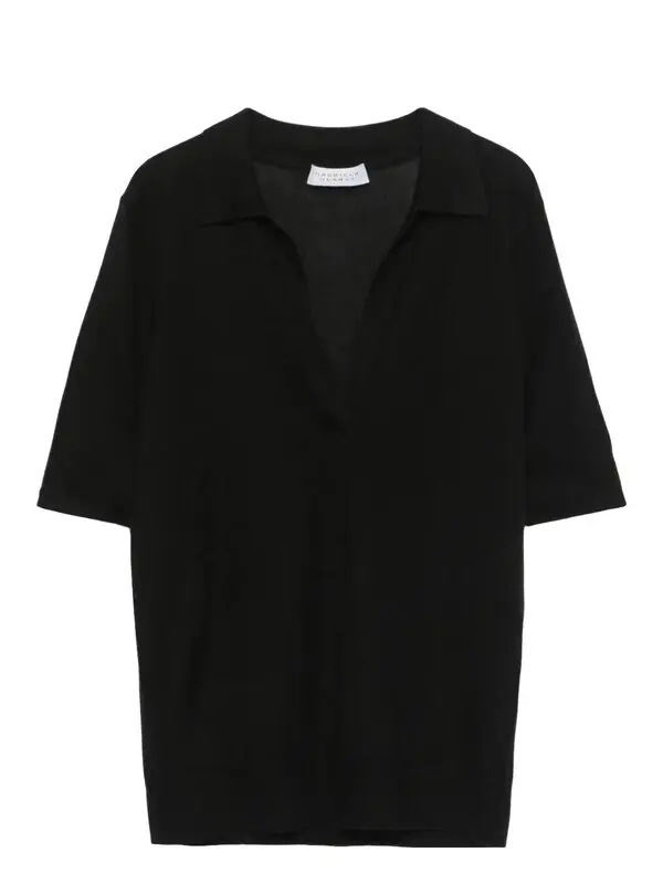 Gabriela Hearst Knit Polo Top - Black