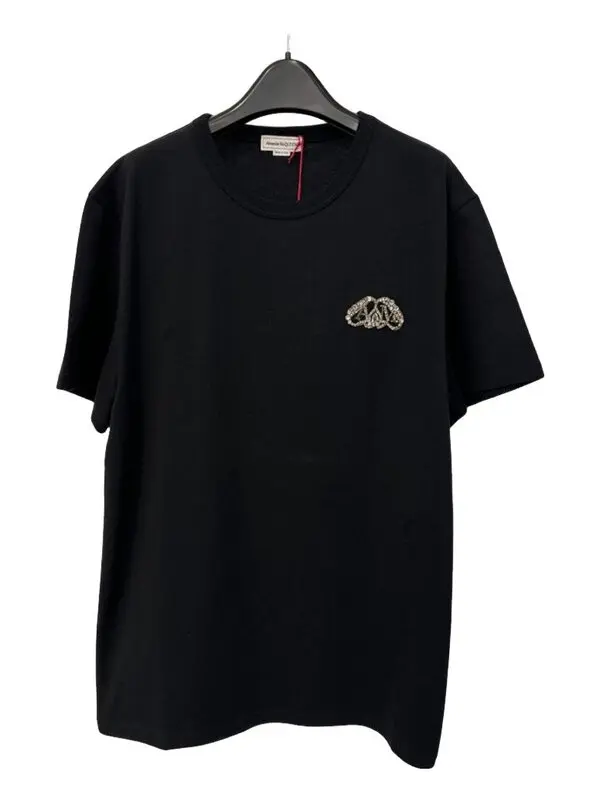 Alexander McQueen Crystal Decorated Logo T-shirt - Black