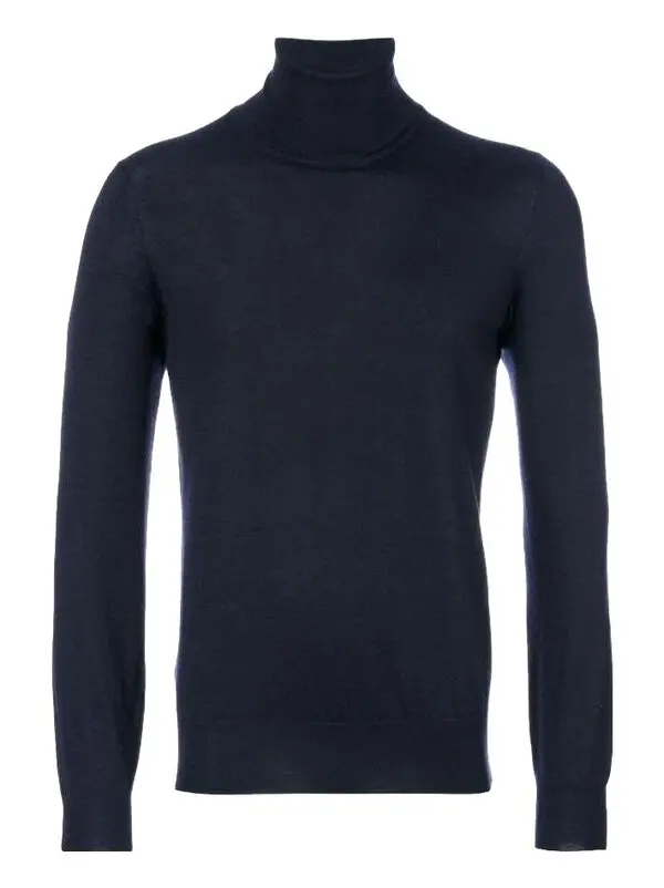 Brunello Cucinelli Cashmere Silk Turtleneck Jumper - Black
