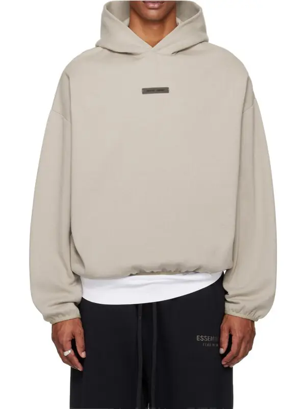 Fear Of God Logo Hoodie - White
