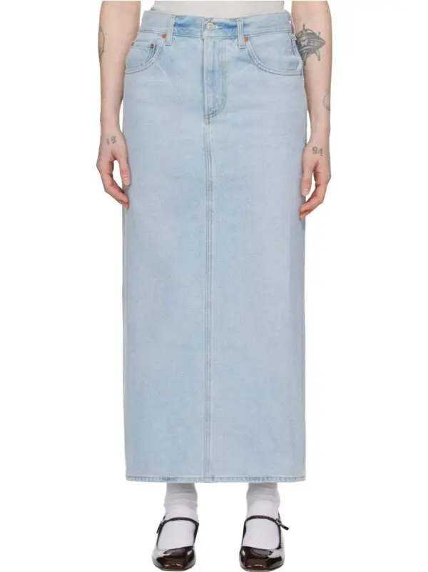 Citizens Of Humanity Verona Denim Maxi Skirt - Gray