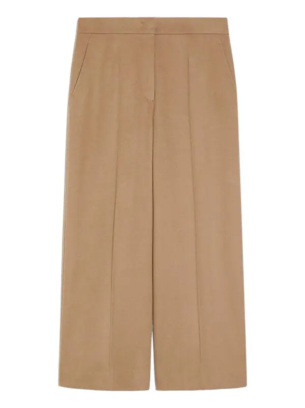 Max Mara High Waist Wide Leg Trousers - Camel