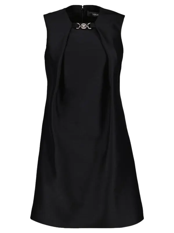 Versace Sleeveless Zip-up Dress - Black