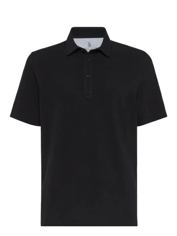 Brunello Cucinelli Short-sleeved Polo Shirt - Black