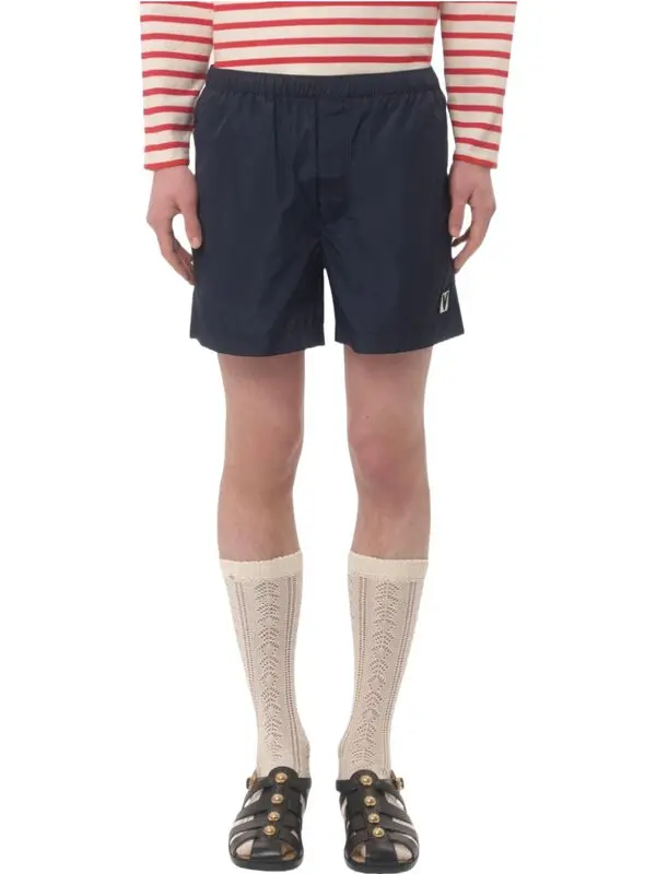 Valentino Garavani Logo Embroidered Swim Shorts - Black