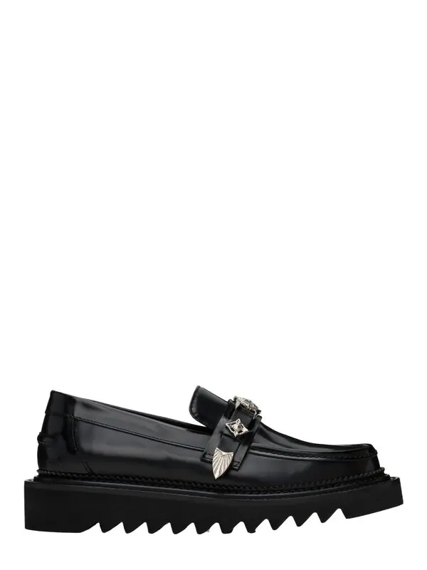 TOGA VIRILIS Round Toe Loafers - Black