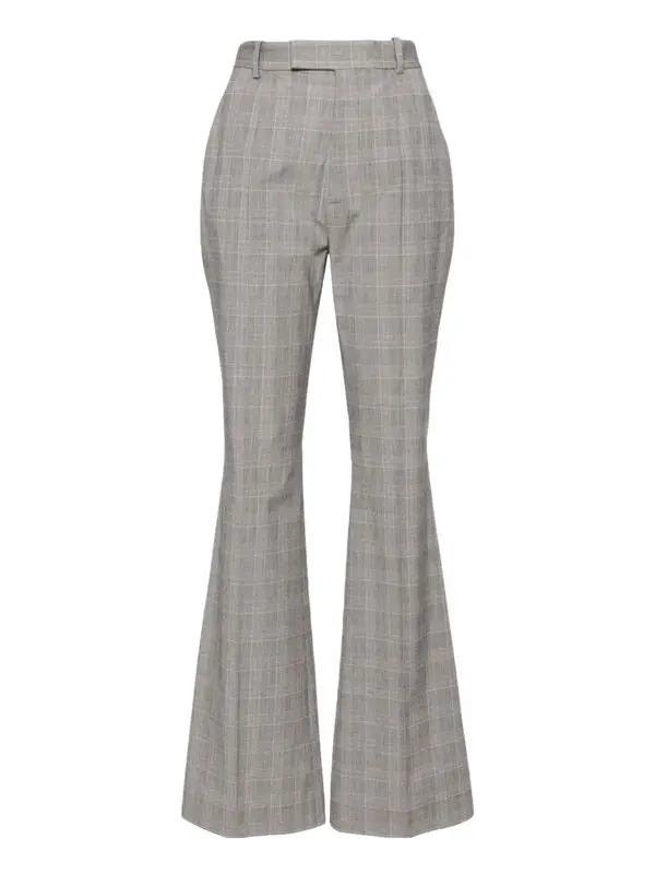 VIVIENNE WESTWOOD Plaid Flare Trousers - Gray