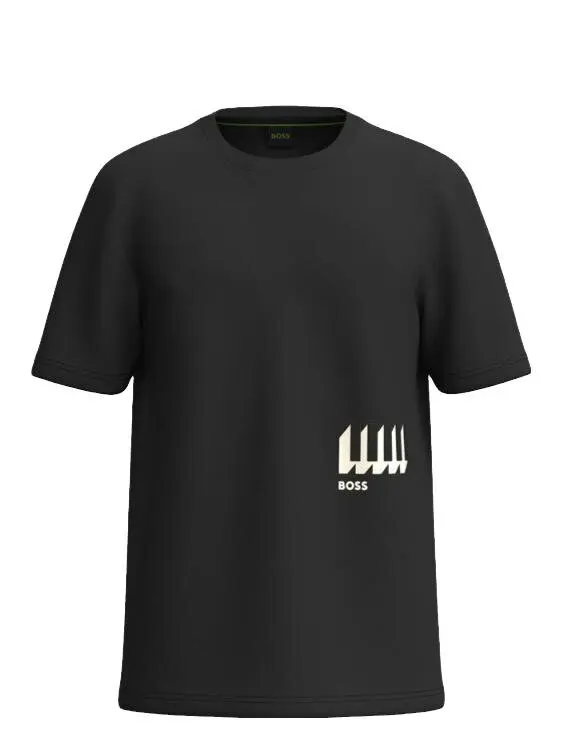 Hugo Boss Logo Pattern T-shirt - Black