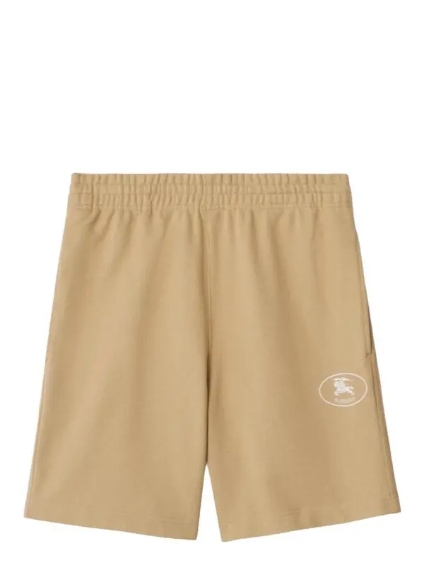 Burberry Knight Stamp Cotton Shorts - Flax