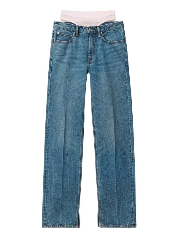 Alexander Wang Layered Underwear Straight-leg Jeans - Indigo