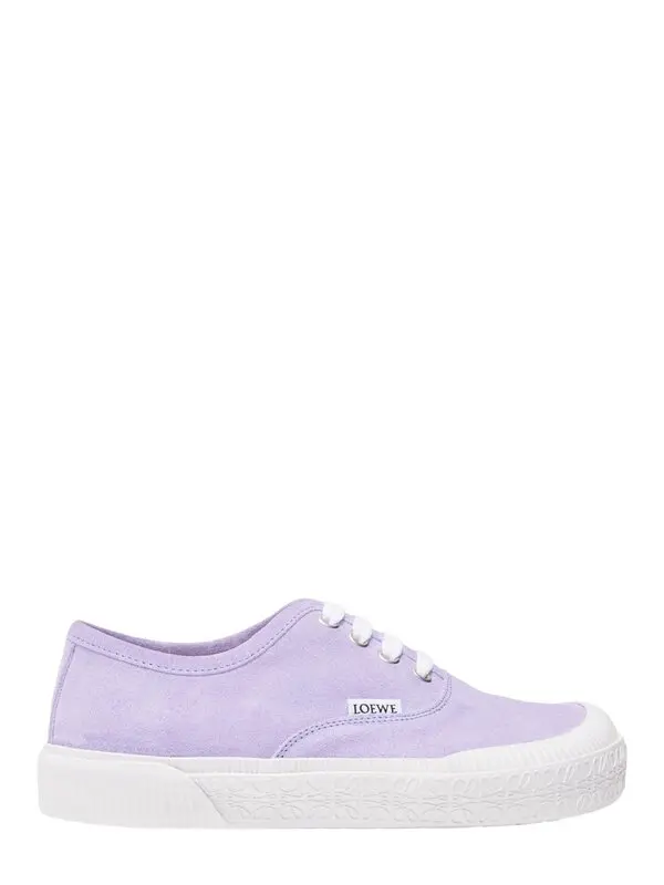 Loewe Terra Vulca Suede Lace-up Sneakers - Lavender