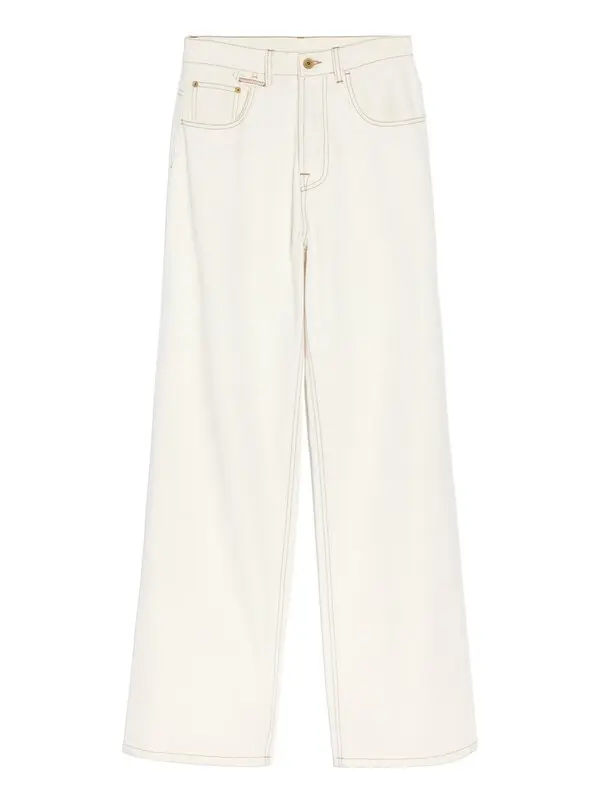 Jacquemus La Dé Nîmes Organic Cotton Jeans - White