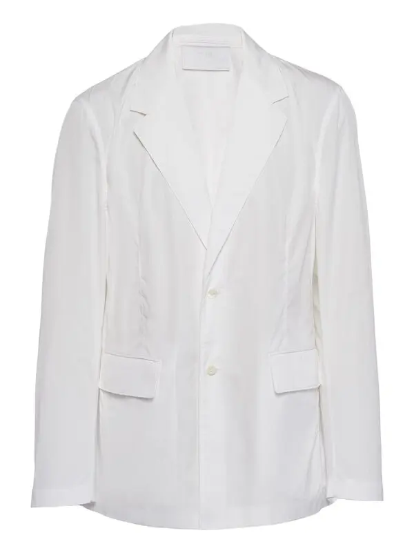 Prada Single-breasted Cotton Jacket - White