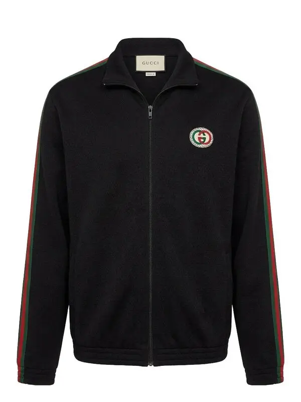 Gucci Oversized Mesh Logo Jacket - Black