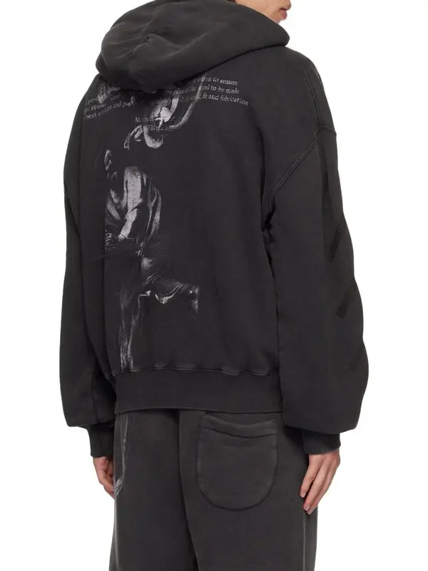 Off-White Matthew Drawstring Hoodie - Black