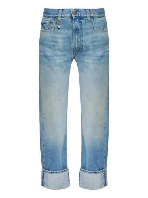 R13 Folded-edge Jeans - Blue