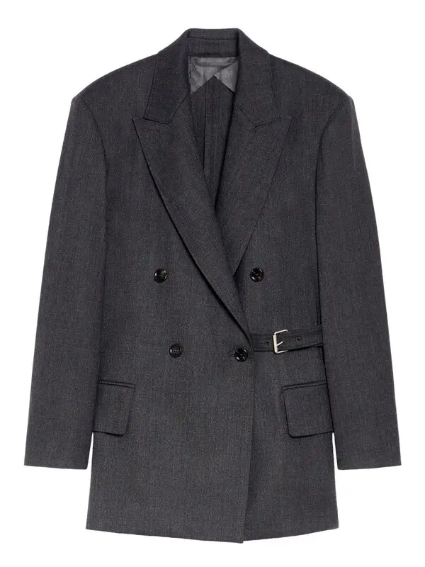 Max Mara Latino Double-breasted Jacket - Dark Gray