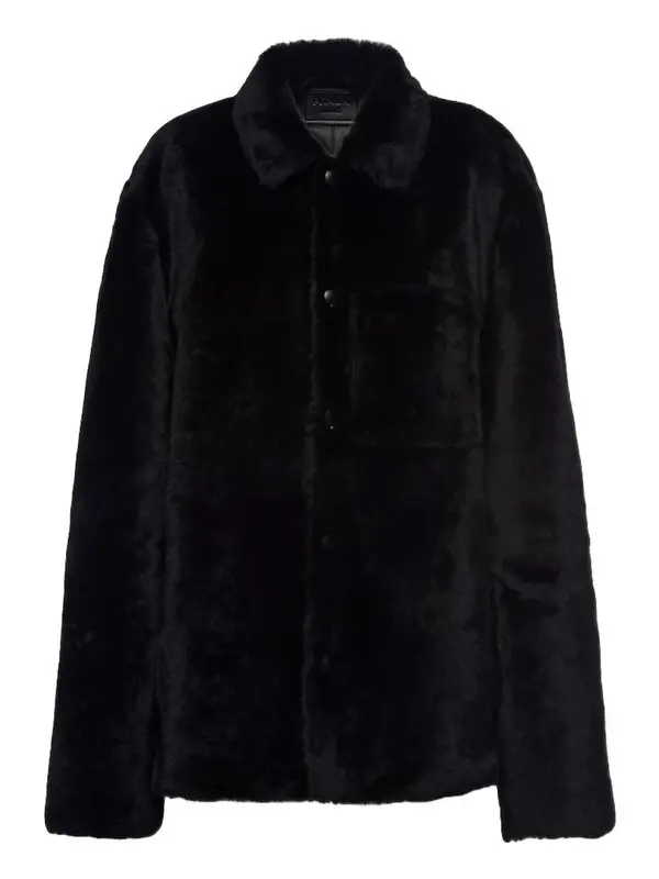 Prada Shearling Blouson Jacket - Black