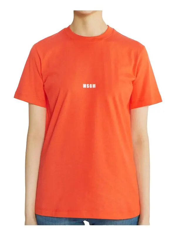 MSGM Logo Details T-shirt - Orange