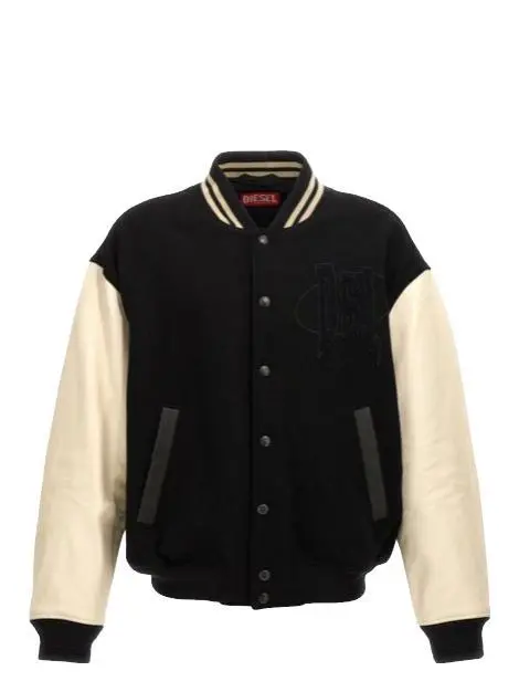 DIESEL® L-nyman Panelled Bomber Jacket - Black