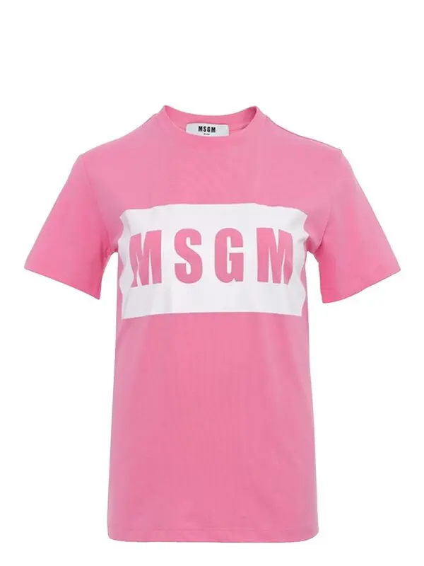 MSGM Logo Short-sleeved T-shirt - Pink
