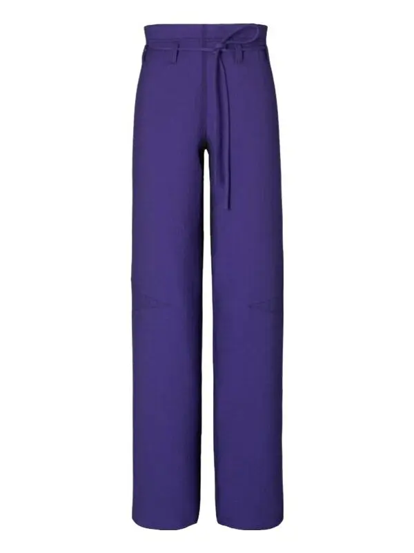 Tory Burch High-waisted Belted Trousers - Blue