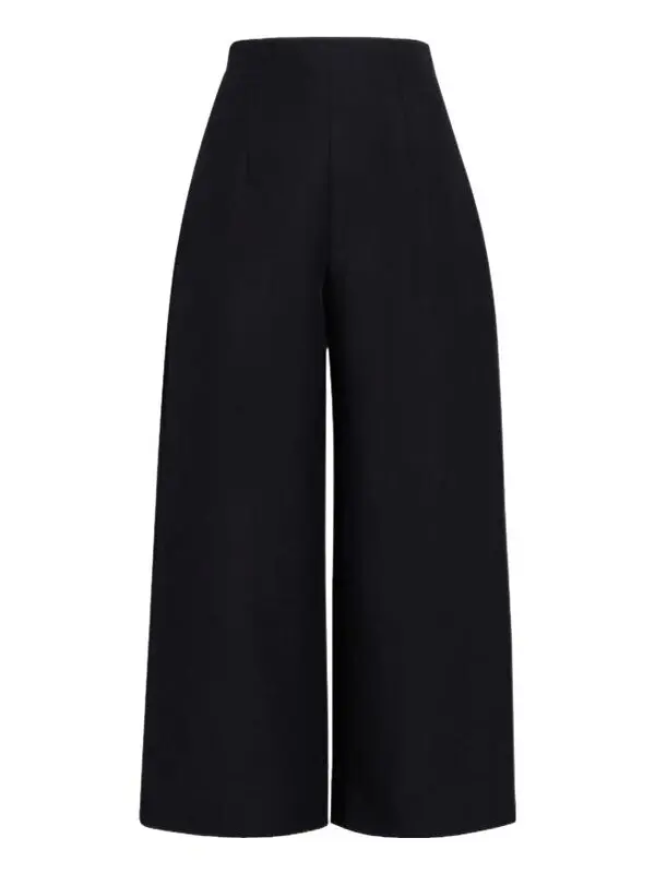 Marni Pressed Crease Cropped Trousers - Black