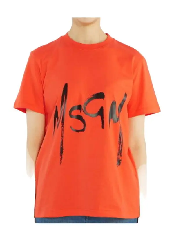 MSGM Logo T-shirt - Orange