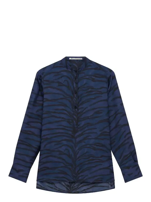 Stella McCartney Animal Print Button-up Shirt - Blue