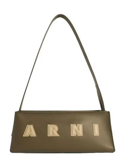 Marni Logo Patch Shoulder Bag - Green