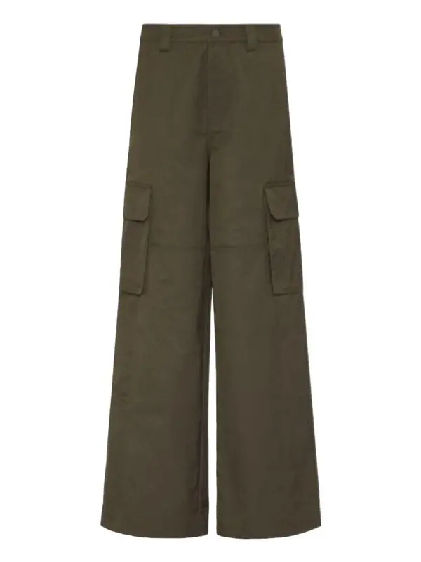 Valentino Garavani Button Detailed Straight Leg Pants - Brown