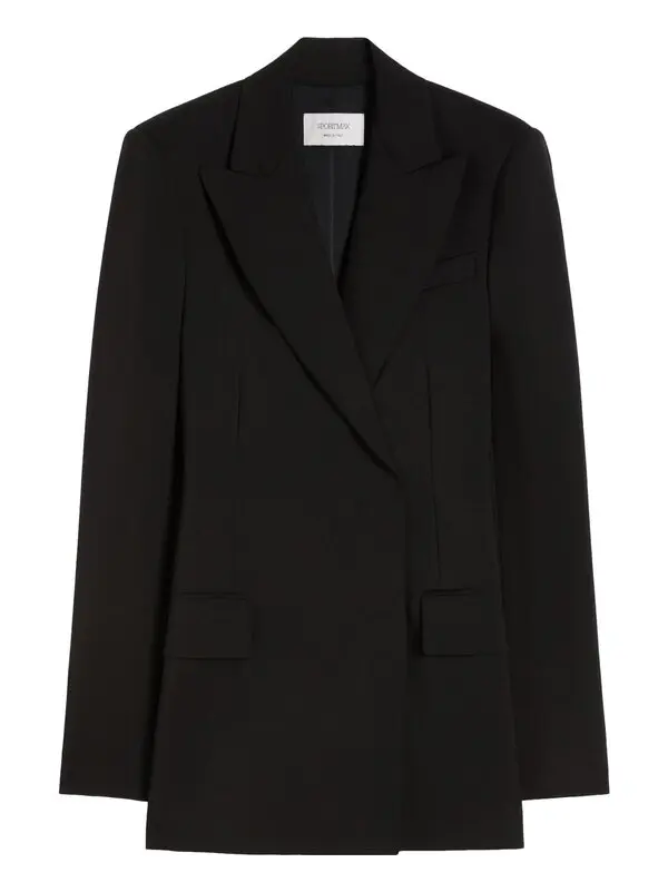 Sportmax Double-breasted V-neck Blazer - Black