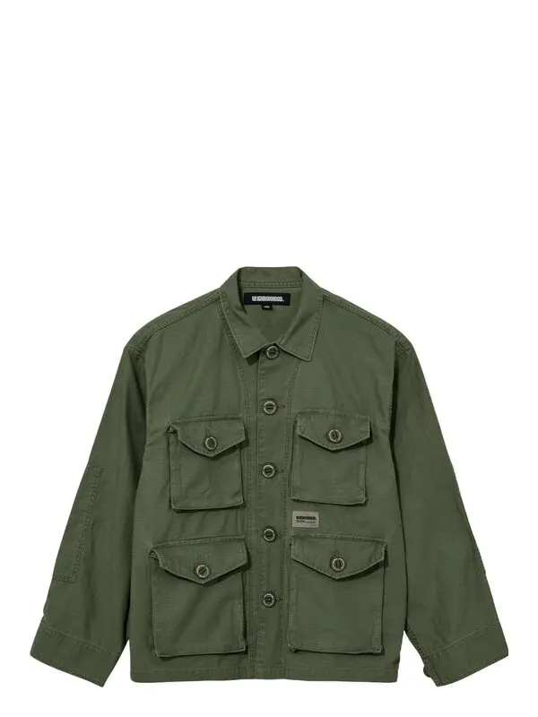 NEIGHBORHOOD Cotton Jacket With Classic Collar - Green