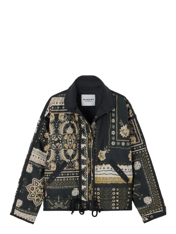 Isabel Marant Étoile Granger Padded Printed Shell Jacket - Black