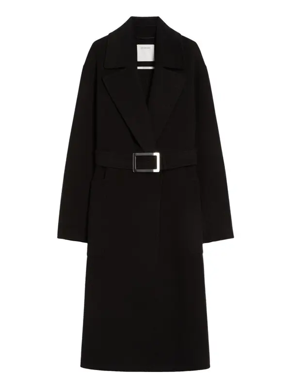 Sportmax Belted Long Coat - Black