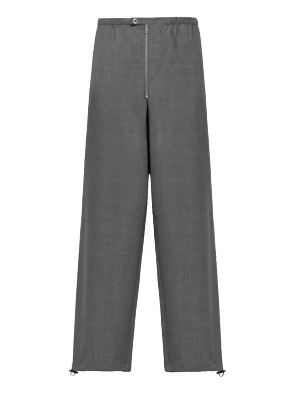 Prada Wide-leg Tailored Trousers - Grey