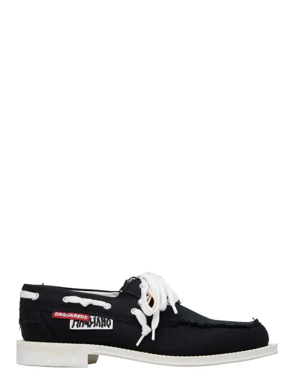 Dsquared2 X Magliano Collaboration Boat Shoes - Black
