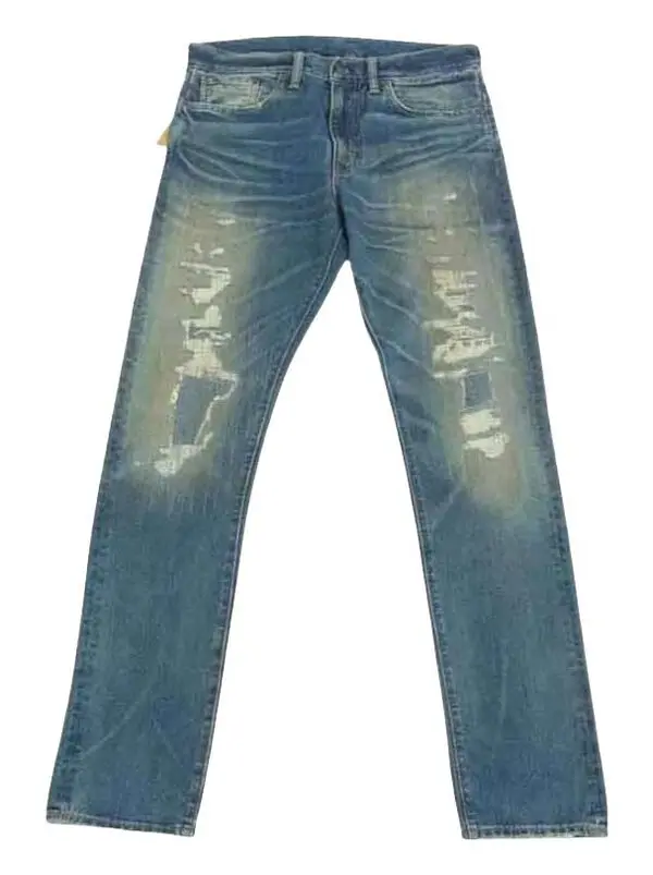 Ralph Lauren Distressed Slim Fit Jeans - Blue