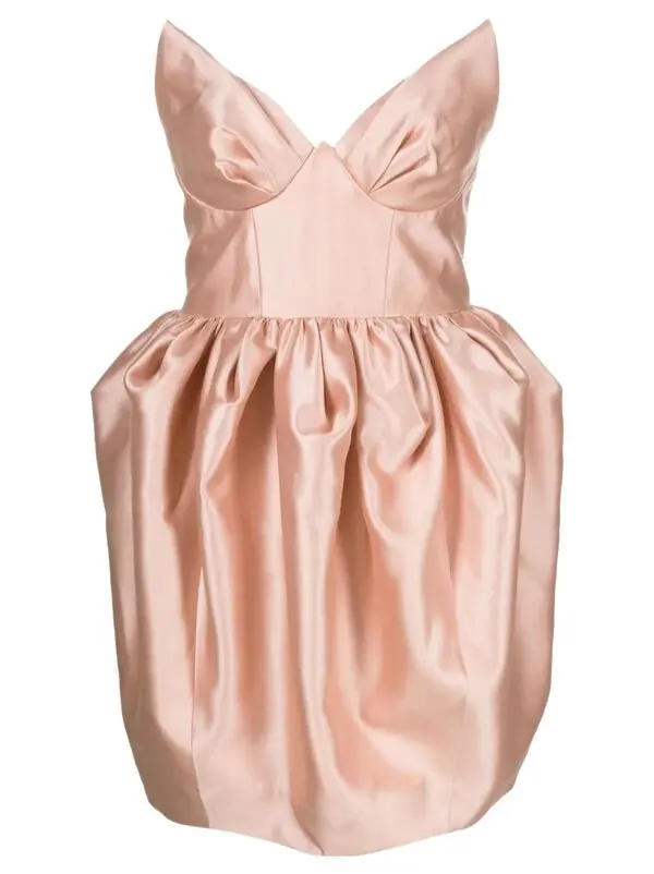 Zimmermann Matchmaker Strapless Gathered Mini Dress - Nude