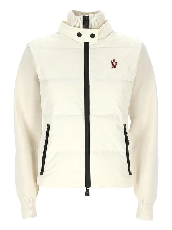 Moncler Padded Knit Cardigan - Optical White